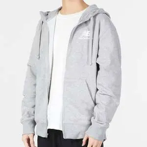 NEW BALANCE Essentials Stacked Logo French Terry Zip Up Hoodie