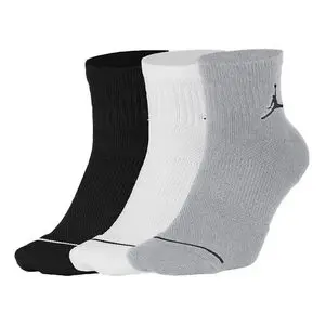 JORDAN Air Everyday Max Three Pairs Socks - Black/white/gray