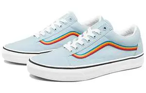 VANS Old Skool "rainbow Sidestripe" Sneakers - Blue/red/yellow