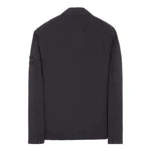 Stone Island Brushed Cotton Canvas Zip Shirt Jacket - Navy