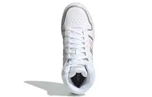 Adidas Hoops 2.0 Mid Top Sneakers - White/pink/grey