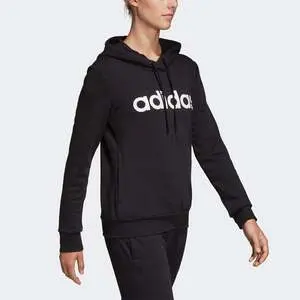 Adidas Essentials Linear Pullover Hoodie - Black