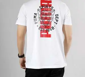 PUMA Graphic Vintage Cat Tee 'white
