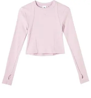 PUMA Ribbed Cropped Long Sleeve T-shirt