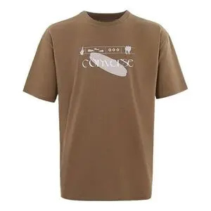 CONVERSE Logo T-shirt Asia Sizing - Brown