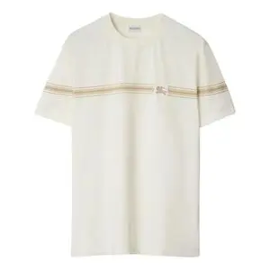 Burberry 25 Striped Cotton T-shirt - Beige