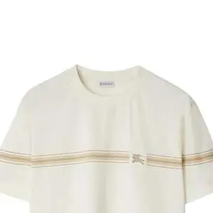 Burberry 25 Striped Cotton T-shirt - Beige