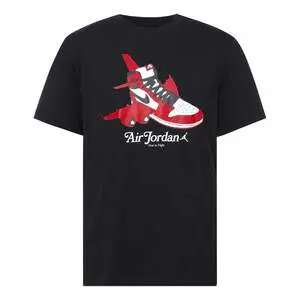 JORDAN Short Sleeve T-shirt With Sneaker Graphic