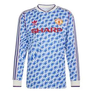 Adidas Manchester United Long Sleeve Jersey - Blue