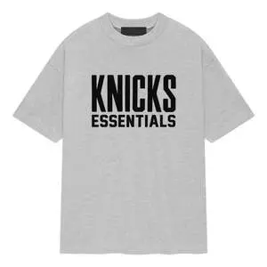 Fear Of God Fear Of God Essentials X Nba Knicks T-shirt 'light Heather' Light Heather