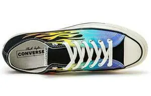 CONVERSE Chuck 70 Low Archive Print Flames Sneakers - Black