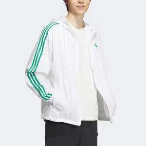 Adidas Windbreaker Jacket With Striped Accents