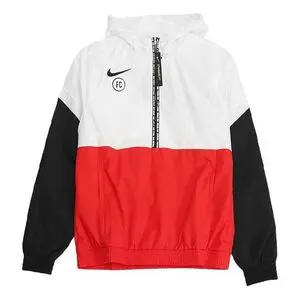 Nike Hooded Half-zipper Splicing Pullover Sports Jacket - Default Color