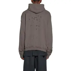 Balenciaga Destroyed Logo Hoodie