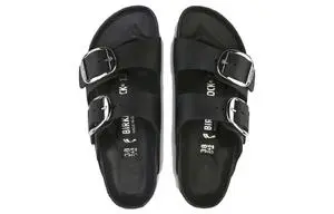 BIRKENSTOCK Arizona Double-buckle Sandals - Black/silver/sand