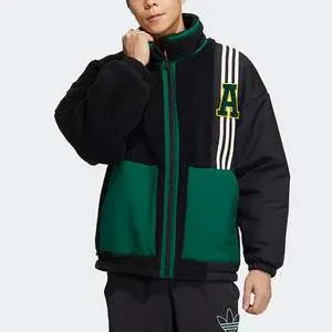 Adidas Clover Imitation Sherpa Stand Collar Jacket