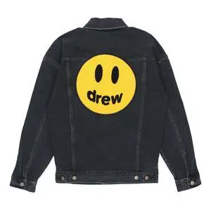 Drew House Chenille Mascot Patch Trucker Jacket - Black