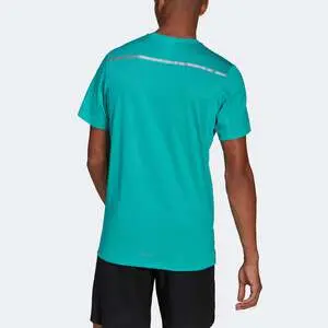 Adidas Otr Cooler Tee Solid Color Alphabet Logo Printing Round Neck Pullover Short Sleeve Blue T-shirt - Default Color