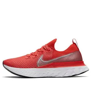Nike React Infinity Run Flyknit Athletic Sneakers - Red/silver