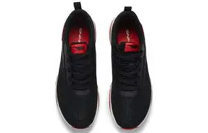 ANTA Athletic Lace-up Sneakers - Black/red/white