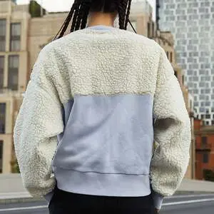 CONVERSE Lambswool Splicing Pullover - White