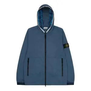 Stone Island Nylon-tc Hooded Jacket - Blue