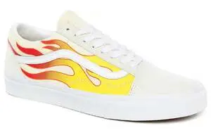 VANS Old Skool Flame Sneakers - White/yellow