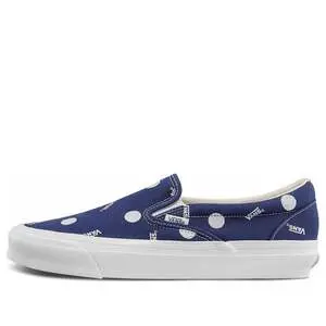 VANS Vans Og Classic Slip-on Lx Low Top Casual Skateboarding Shoes Unisex White Blue White/blue