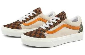 VANS Old Skool "mixed Utility Checkerboard" Lace-up Sneakers - Khaki/green/brown
