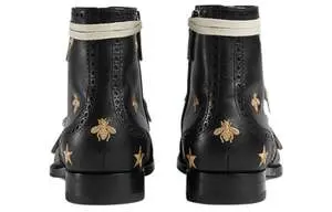 Gucci Queercore Bee Accent Lace-up Boots