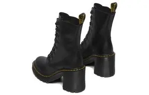 Dr. Martens Leather Flared Heel Lace Up Boots