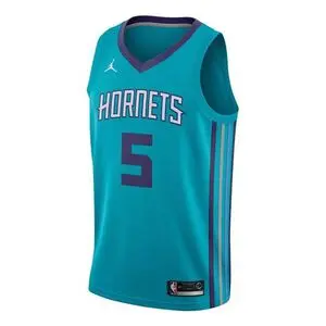 JORDAN Nba Retro Charlotte Hornets No. 5 Basketball Jersey - Bluegreen