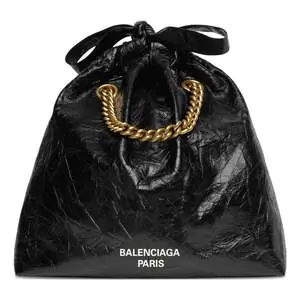 Balenciaga Crush Small Tote Bag - Black