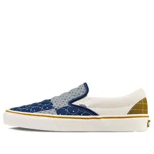 VANS Classic Slip-on Quilted Bandana Sneakers - White/blue
