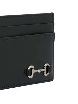 Gucci 25 Horsebit Card Holder - Black