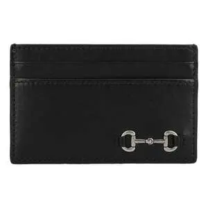 Gucci 25 Horsebit Card Holder - Black