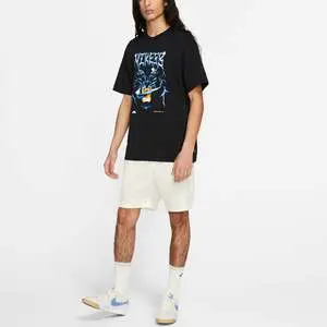 Nike Skateboard Sports Printing Knit Short Sleeve - Black