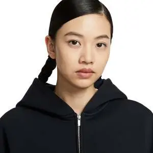 Nike Oversized Full-zip Hooded Jacket - Black/anthracite