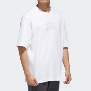Adidas Printing Pattern Round Neck Short Sleeve White