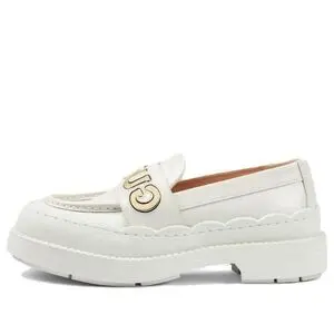 Gucci Loafer With Metallic Leather Accents - White