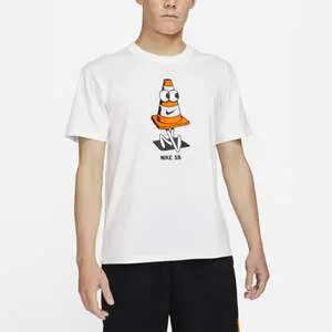 Nike Funny Cartoon Printing Sports Round Neck Short Sleeve - White
