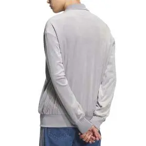 Adidas Firebird Velour Track Jacket - Light Onix