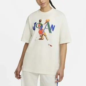 JORDAN X Aleali May Crossover Short Sleeve Tee - White