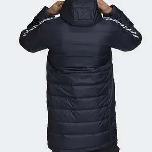 Adidas Quilted Down Jacket With Hood And Logo Detail
