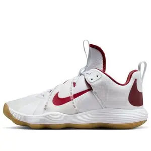 Nike React Hyperset Le Indoor Court Sneakers - White/red
