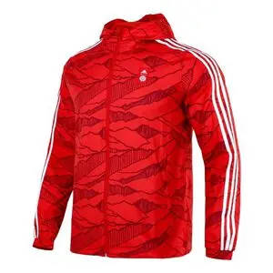 Adidas Soccer Training Hooded Jacket - Red