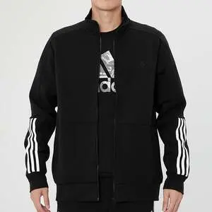 Adidas Track Jacket With Logo And Stripes
