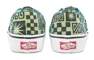 VANS Authentic Tribal Checkerboard Lace-up Sneakers - Teal
