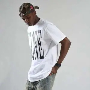 VLONE Large Logo Round Neck Short Sleeve T-shirt 'white Green - White/green