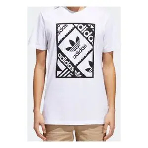 Adidas Originals Stamptee Logo Printing Short Sleeve - White